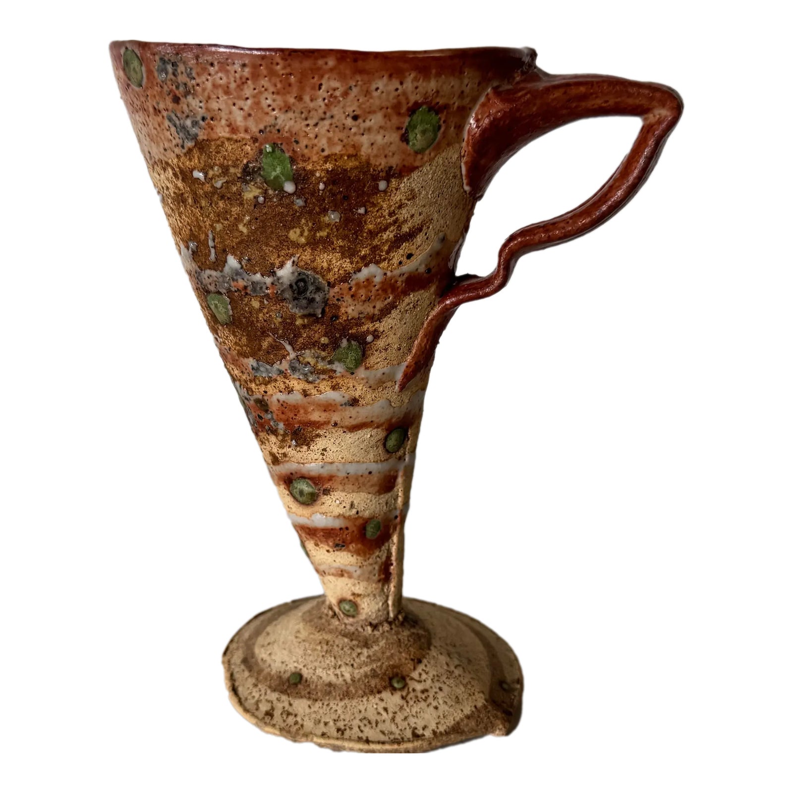 Vintage Sculptural Abstract Glaze Studio Art Pottery Vase | Chairish