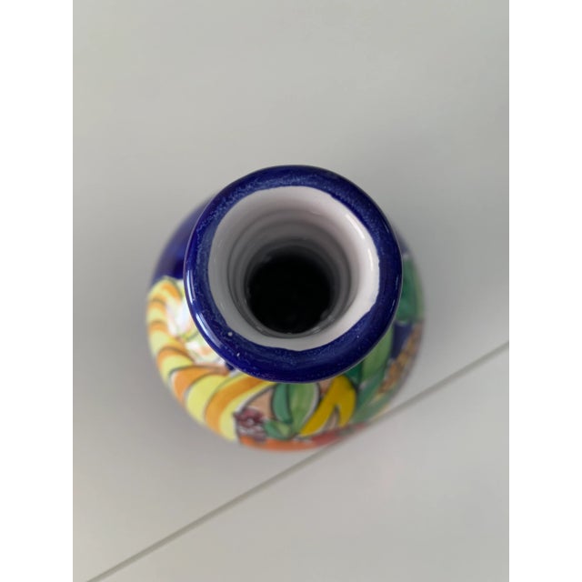 Mid 20th Century La Musa Italian Hand Painted Vase | Chairish