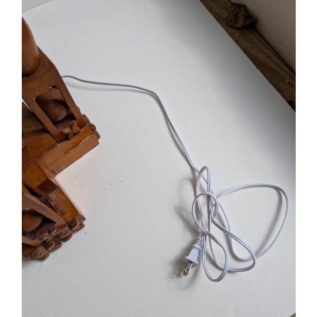 Early 20th Century Folk Art Primitive Tramp Art Handmade Wooden Table ...