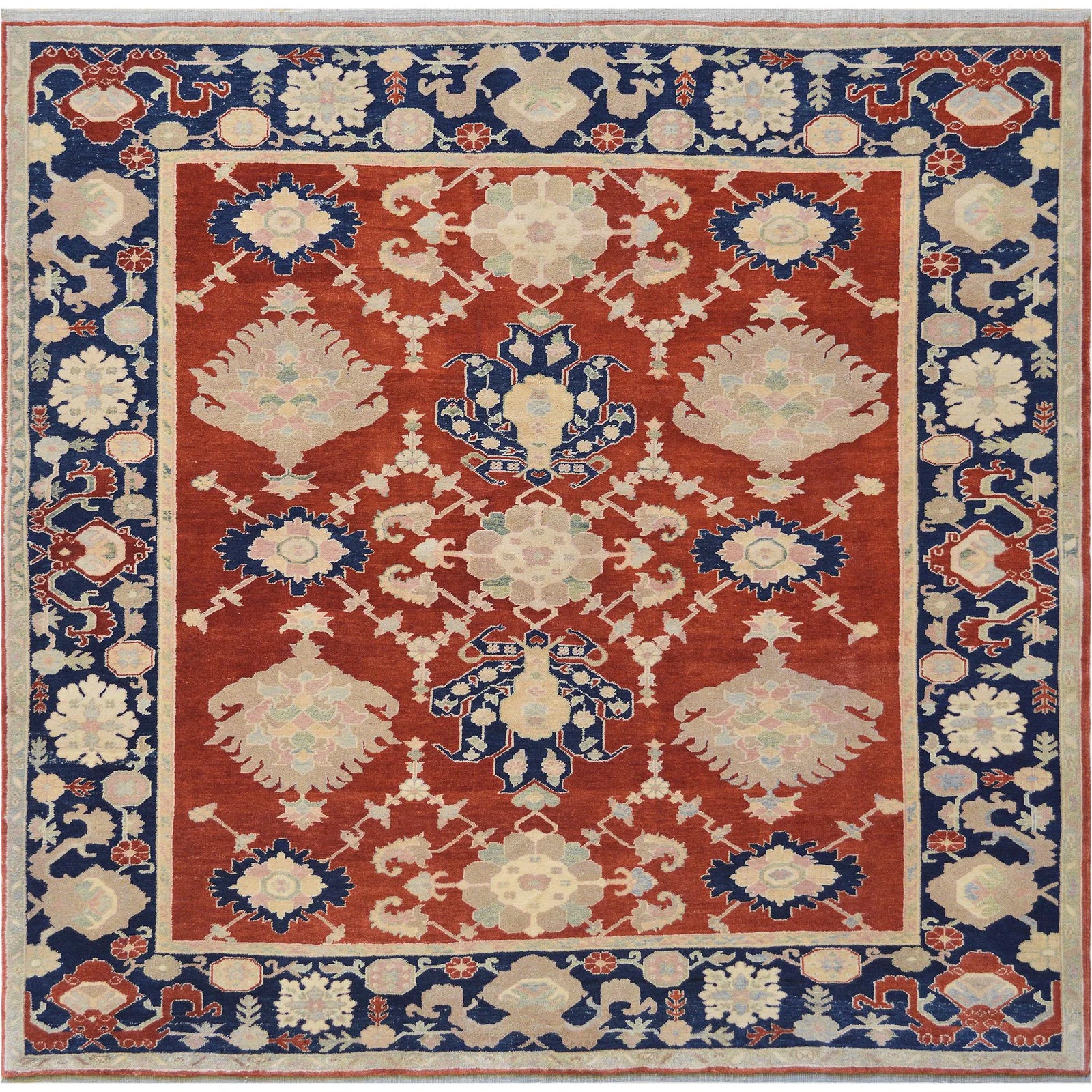 Mansour Square Handmade Turkish Rug | Chairish