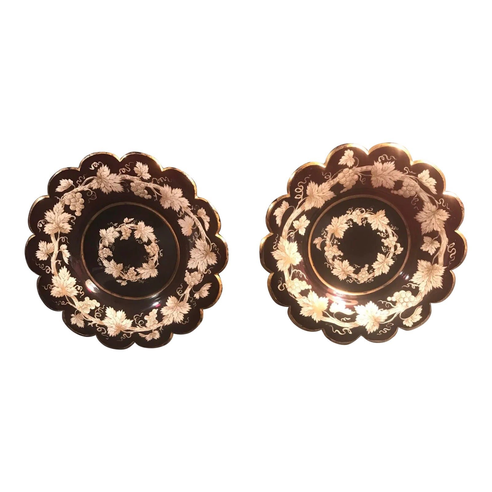 Pair of Antique Bohemian Ruby Red Glass Plates, Europe , Circa 1860 for ...