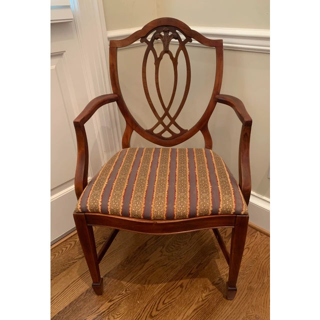Thomasville Dining Chairs Shield Back Hepplewhite Vintage | Chairish