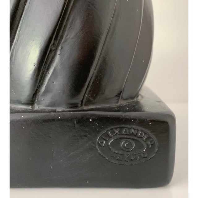 1950s Vintage Alexander Backer Female Head Bust Sculpture | Chairish