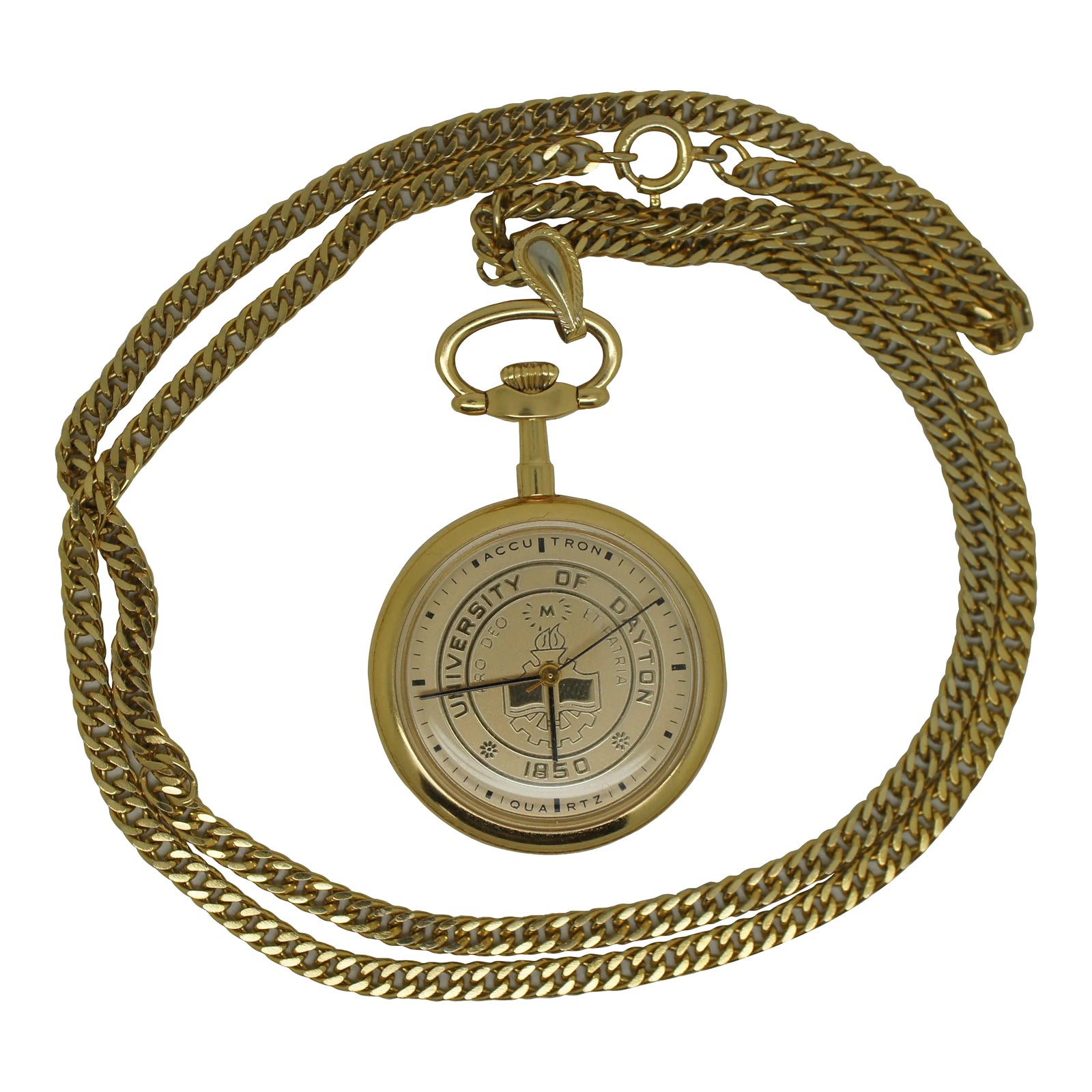 Vintage Accutron Bolova Univeristy of Dayton Quartz Pocket Watch ...