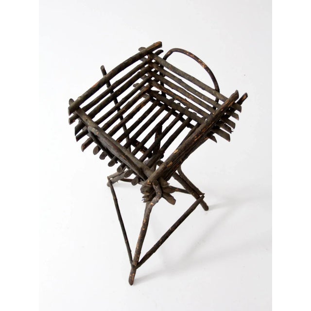 Antique Adriondack Twig Plant Stand | Chairish