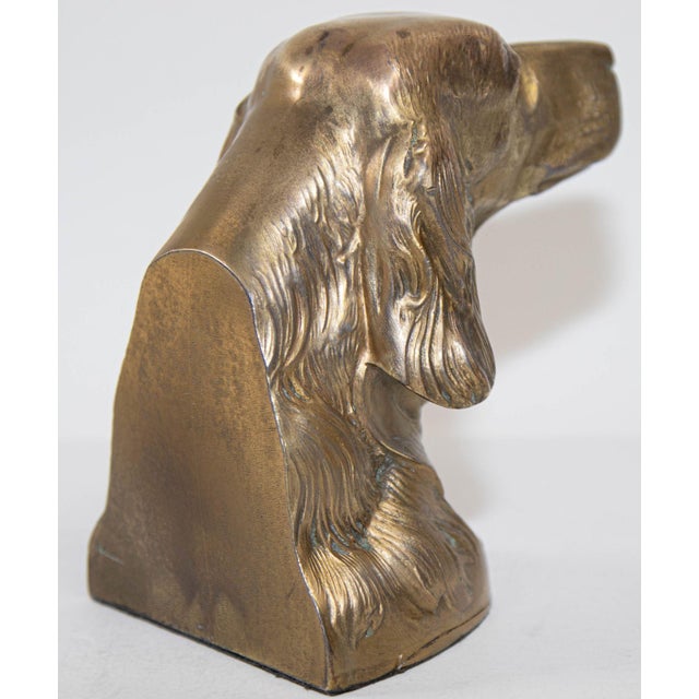Vintage Cast Brass Sculpture of Beagle Dog Bust Bookend Paperweight ...