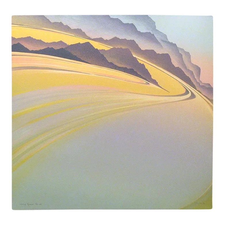 Ann Taylor Warp Speed Hand Signed Fine Art Pastel Mountain Lithograph ...