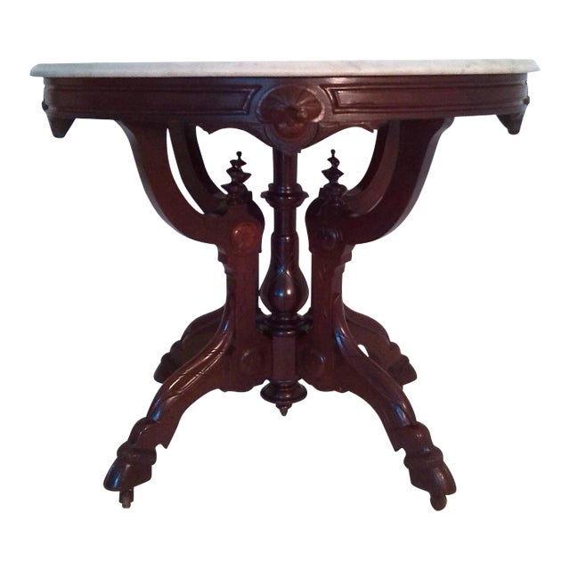 Antique Renaissance Revival Walnut Oval Occasional / Parlour Table ...