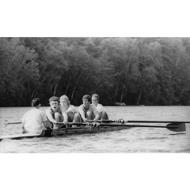1986 University of Wisconsin Rowing Team Black & White Photograph ...