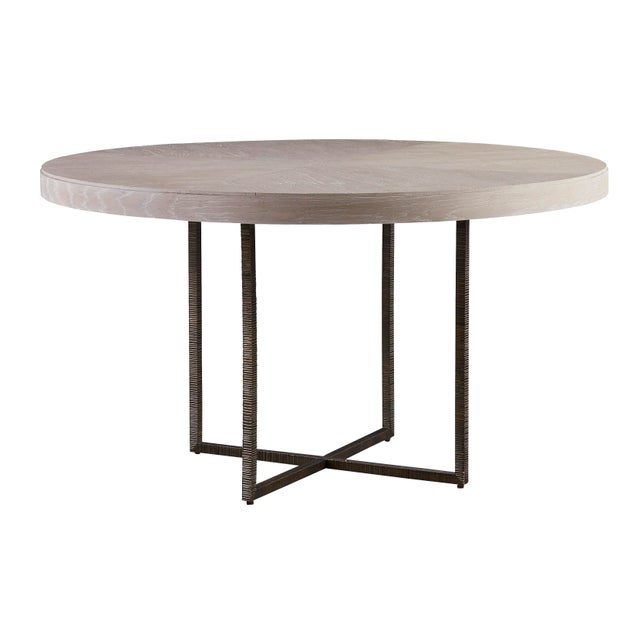 Modern Robards Beige Round Dining Table | Chairish
