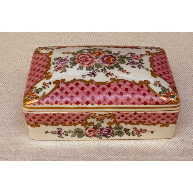 Exquisite French Belle Époque Hand-Painted Porcelain Box | Chairish