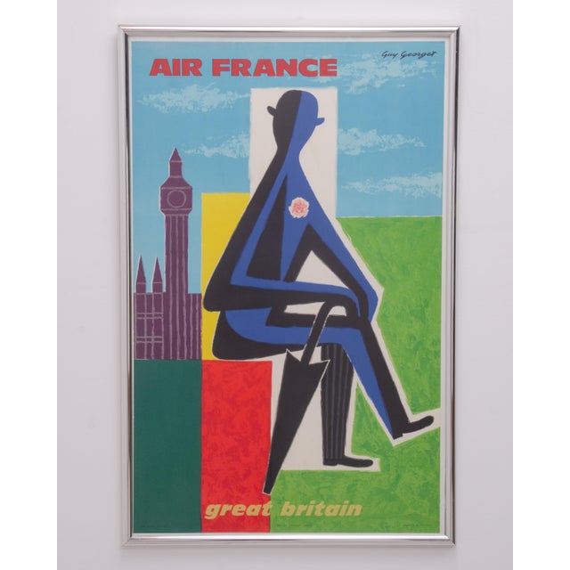 Air France Great Britain Poster Guy Georget Original 1963 | Chairish
