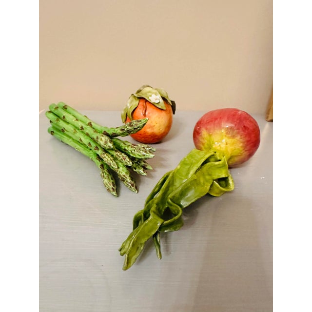 Set of Three Ceramic Vegetables | Chairish