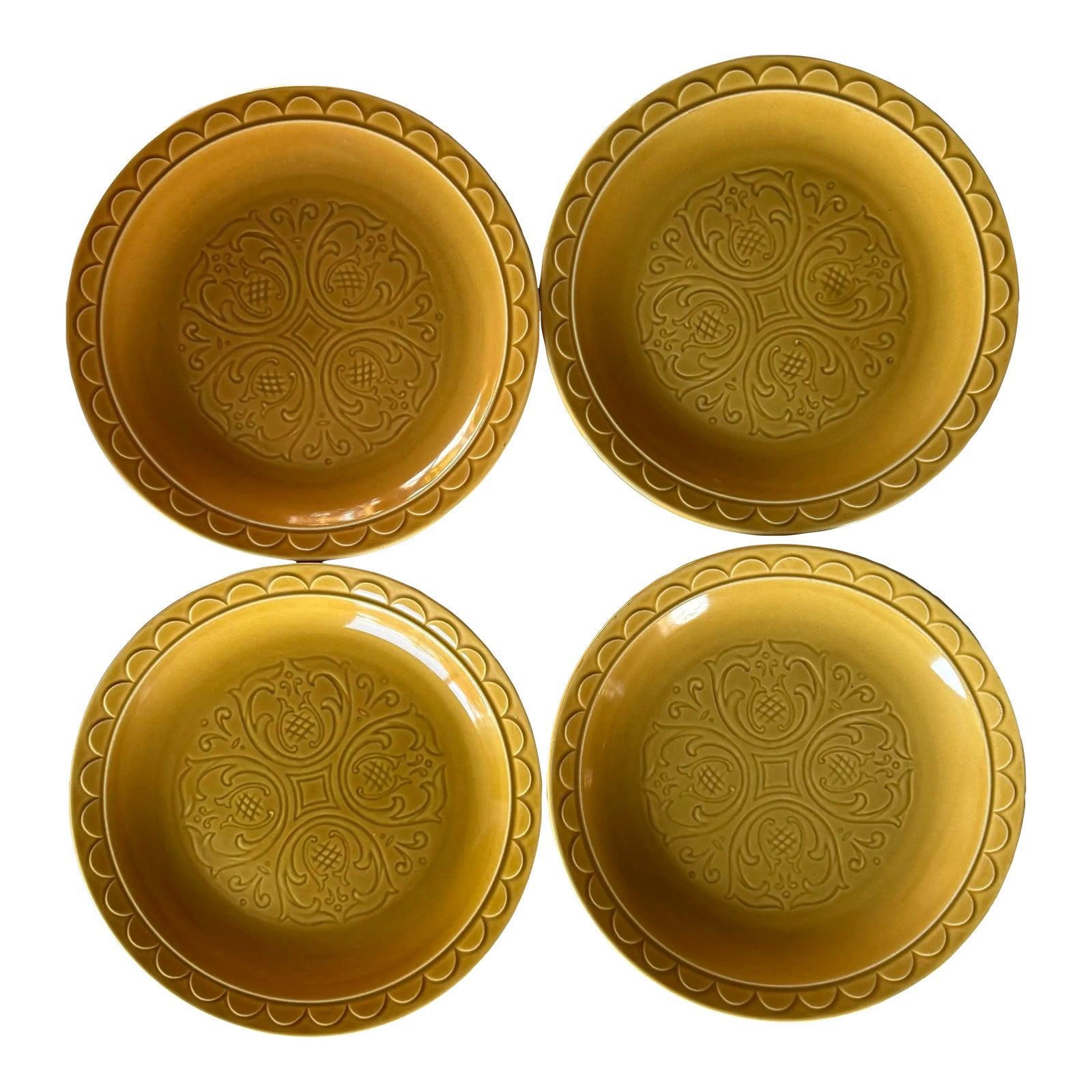 Set of 4 Homer Laughlin St Regis Dinner Plates | Chairish