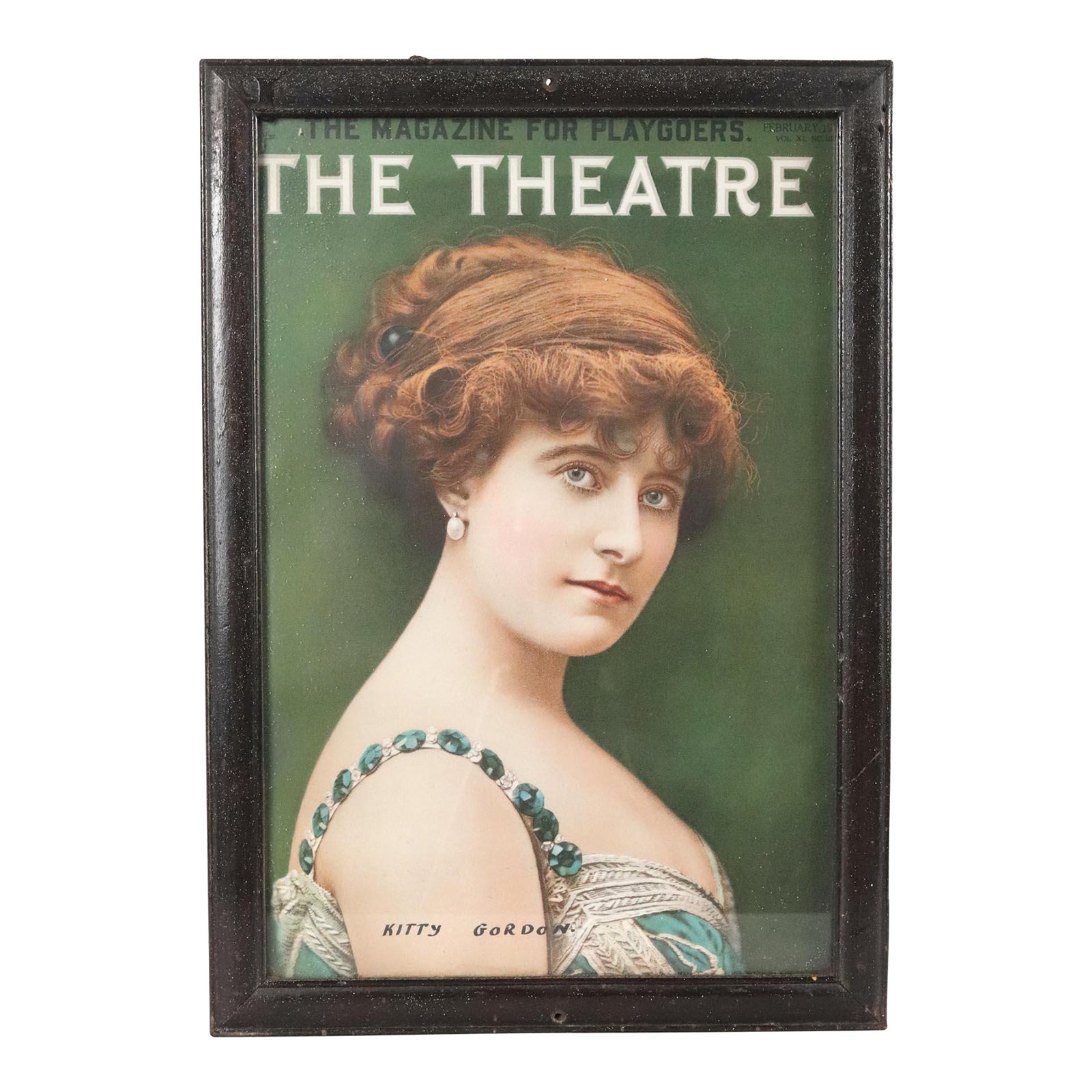 Mid 20th Century Framed the Theatre Magazine Kitty Gordon Cover | Chairish