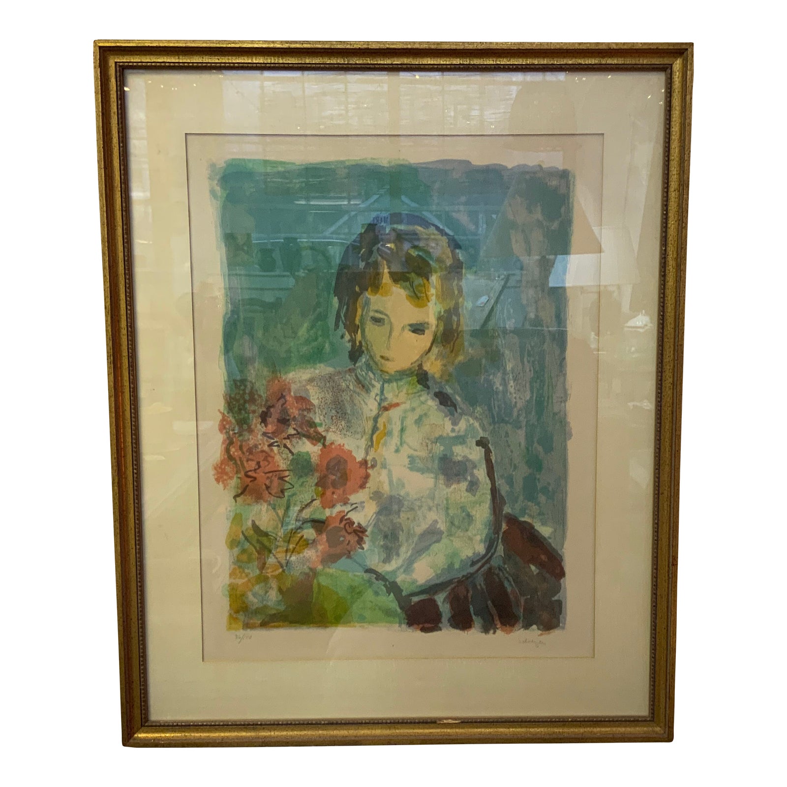 Late 20th Century Lithograph Print, 36/100 by Artist Greta Schreyer ...