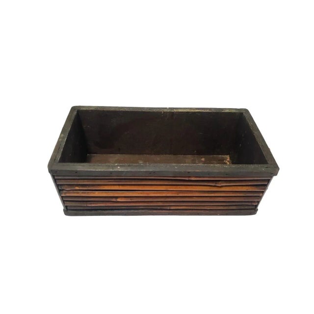 Vintage Bamboo Pencil Reed Rectangle Planter | Chairish