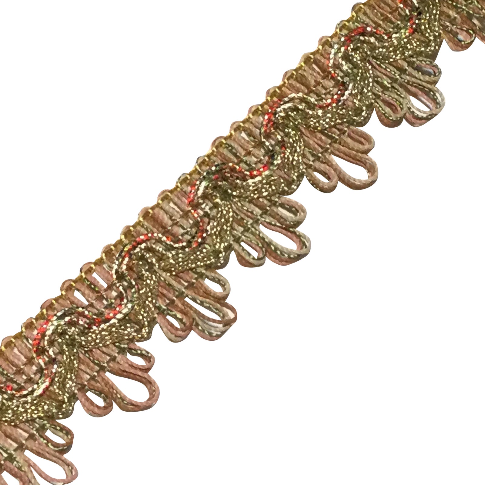 1980s Rose and Gold Metallic Braid From Italy | Chairish