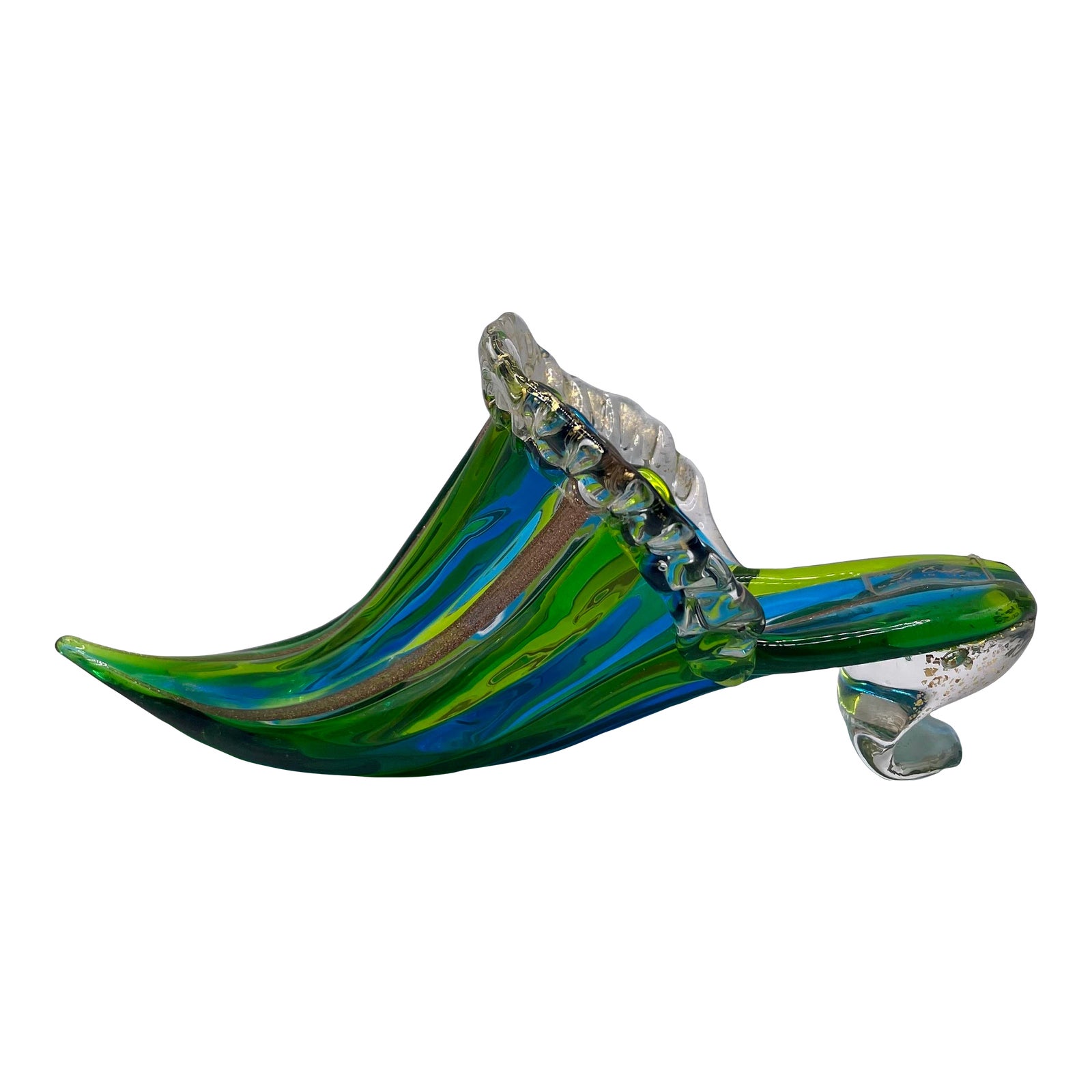 Murano Glass Decorative Slipper Ornament | Chairish