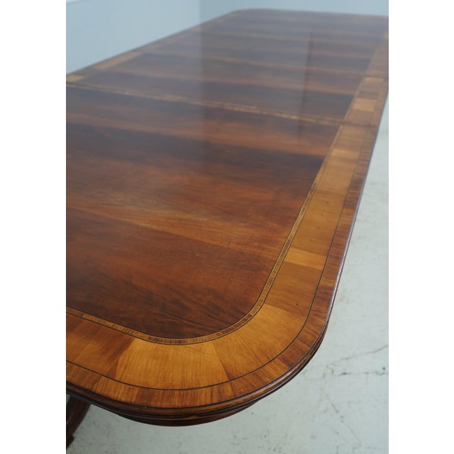 Large Continental Style Mahogany Dining Room Table | Chairish