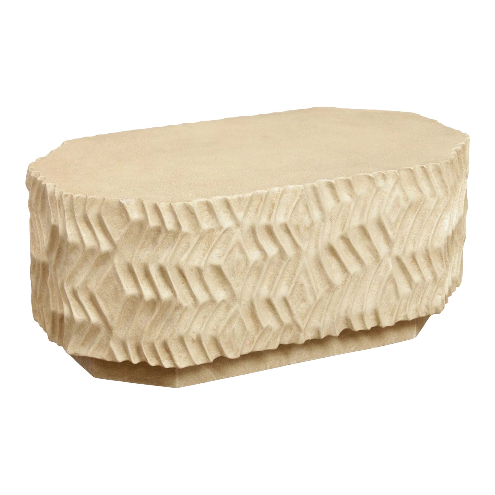 Postmodern Style Sculptural Plaster Coffee Table | Chairish