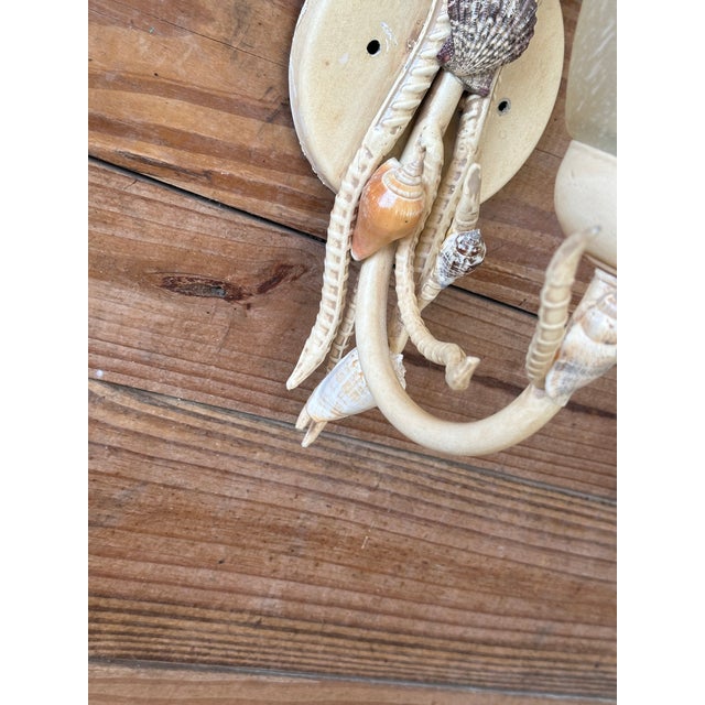 Coastal Metal Coral Sea Shell Wall Hardwired Wall Light Sconces-Pair ...