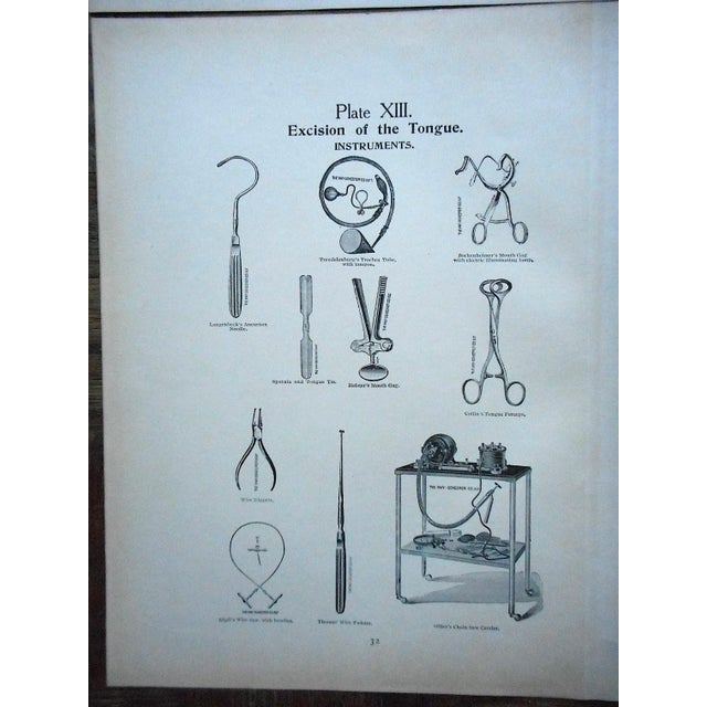 Authentic Antique Lithographs-Surgical Tools-1906-Set of 4 | Chairish