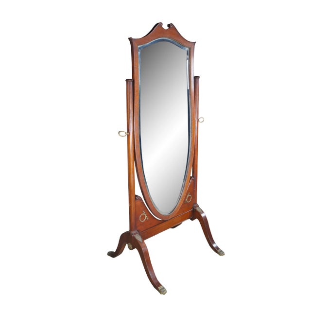 Antique 19th Century English Regency Mahogany Full Length Cheval ...
