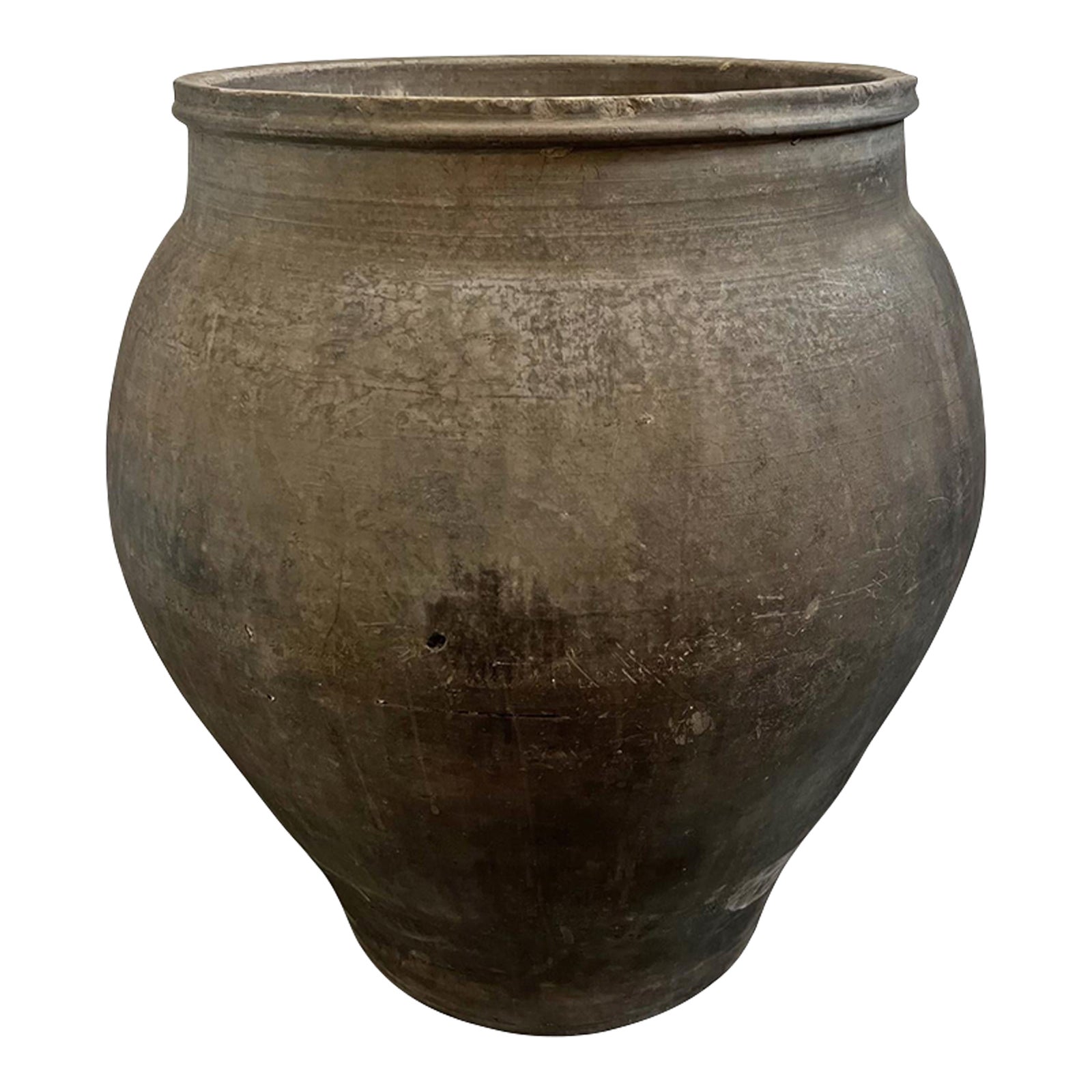 Vintage Terra Cotta Charcoal Planter Pot | Chairish