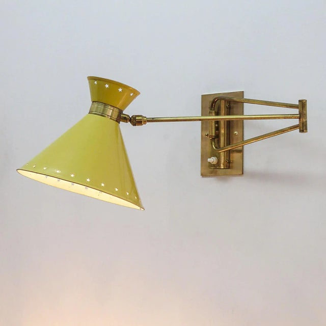 Swing Arm Wall Light by Rene Mathieu for Lunel, 1950 | Chairish