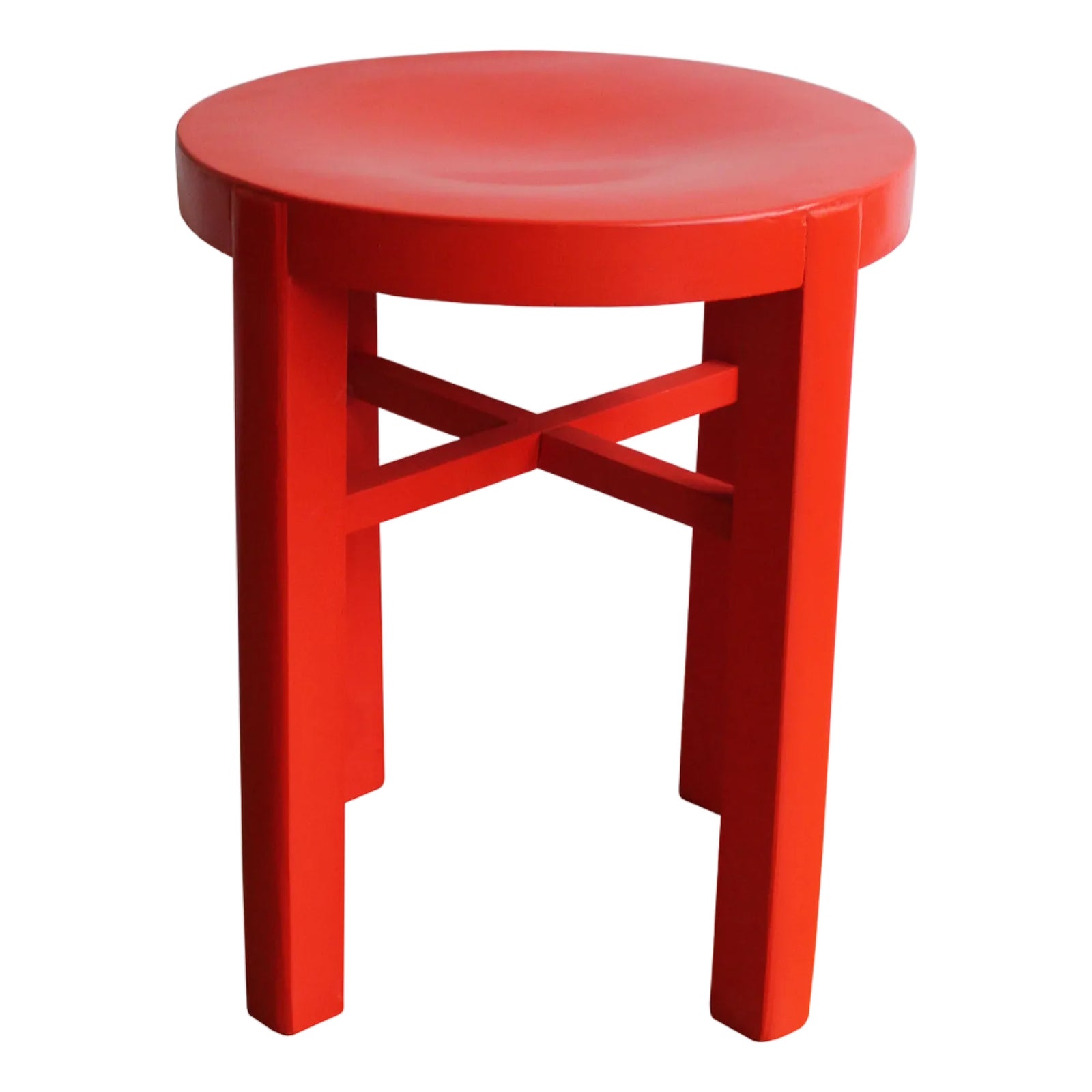 Modernist Red Stool, 1930s | Chairish