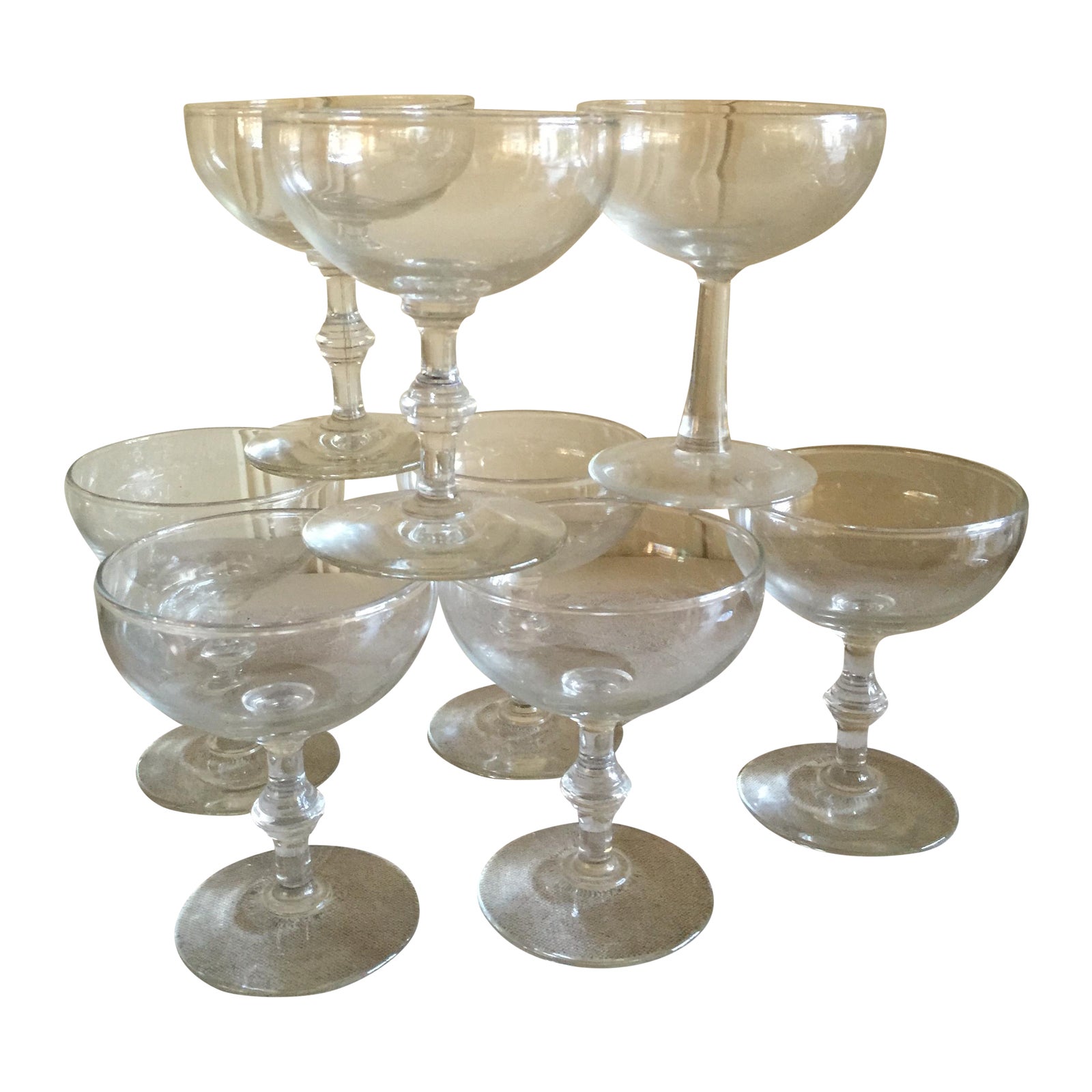 Mid Century Champagne Glasses Set Of 8 Chairish