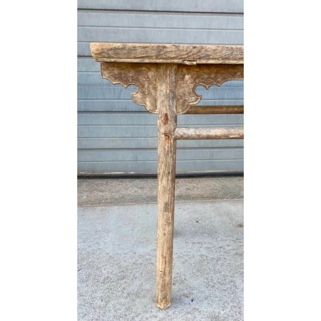 Late 19th Century Rustic Antique Chinese Console Altar Elmwood Table ...