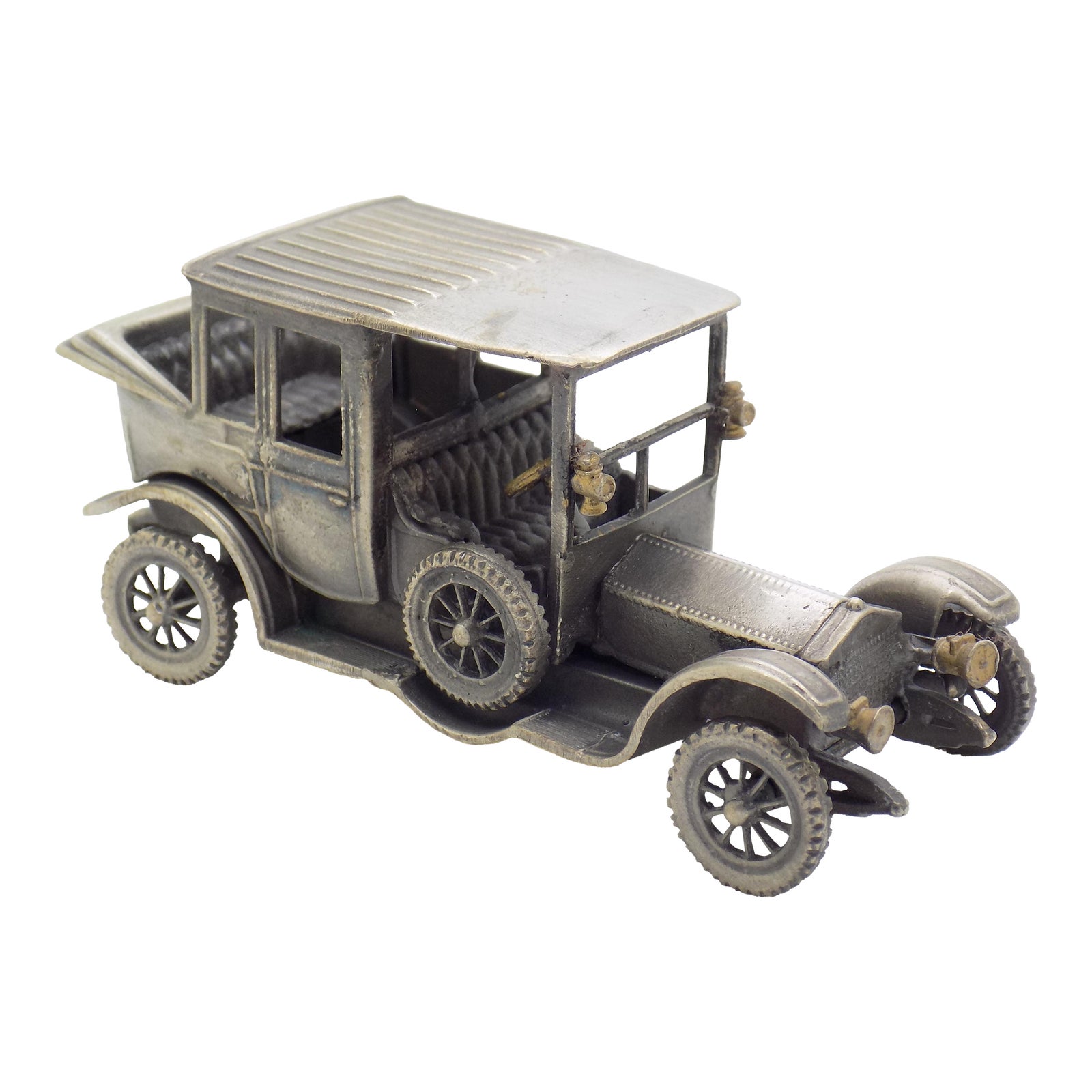 Vintage Italian Genuine Silver Rolls-Royce 1912 Car Rare Large Figurine ...