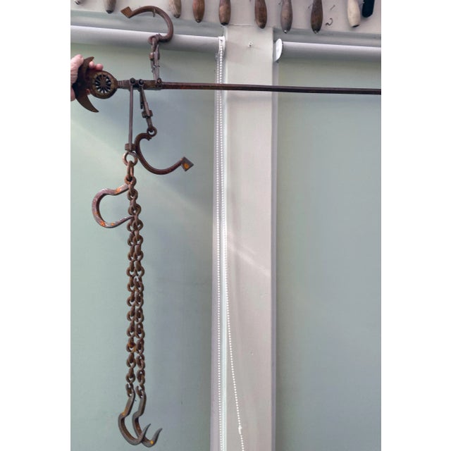 Antique Greek Decorative Steelyard Slaughter House Iron Weighting ...