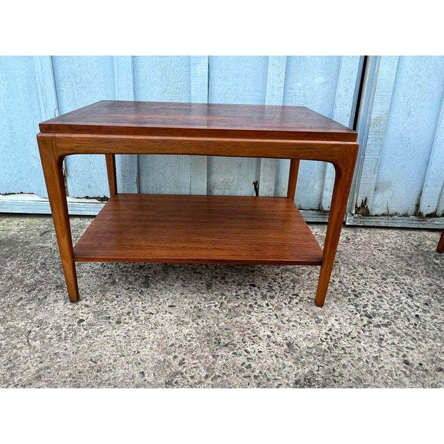 Pair of Mid Century Rhythm Lane Two Tier Walnut Side -End Tables ...