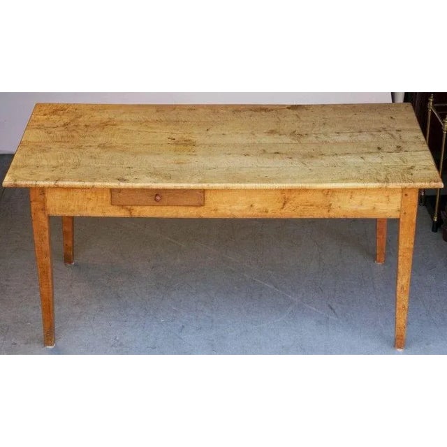 French Rectangular Farm Table of Sycamore | Chairish