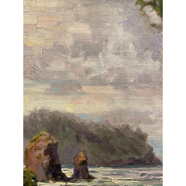Framed Oil on Canvas "Trinidad Bay - Eureka" Beach Scene, Jeff ...