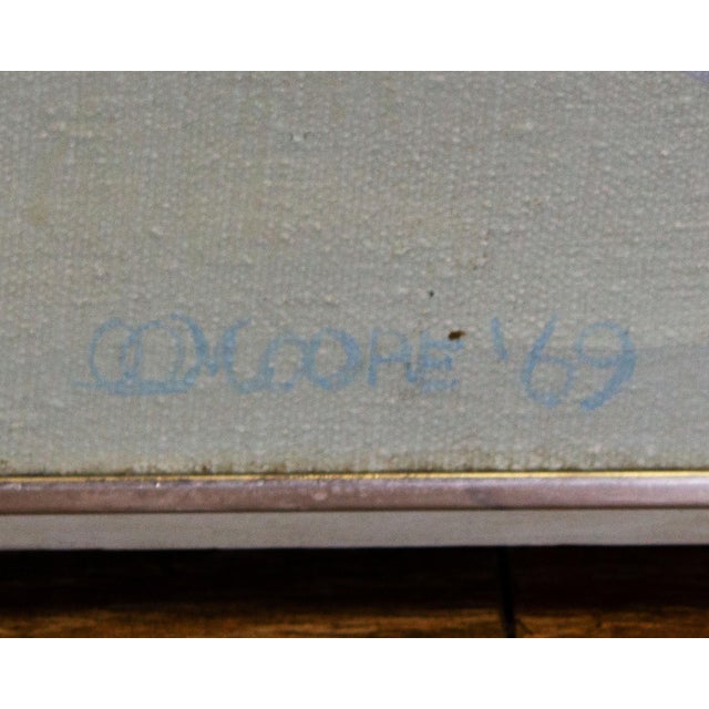 1969 Signed Oil on Canvas Abstract Painting by Charles Moore | Chairish