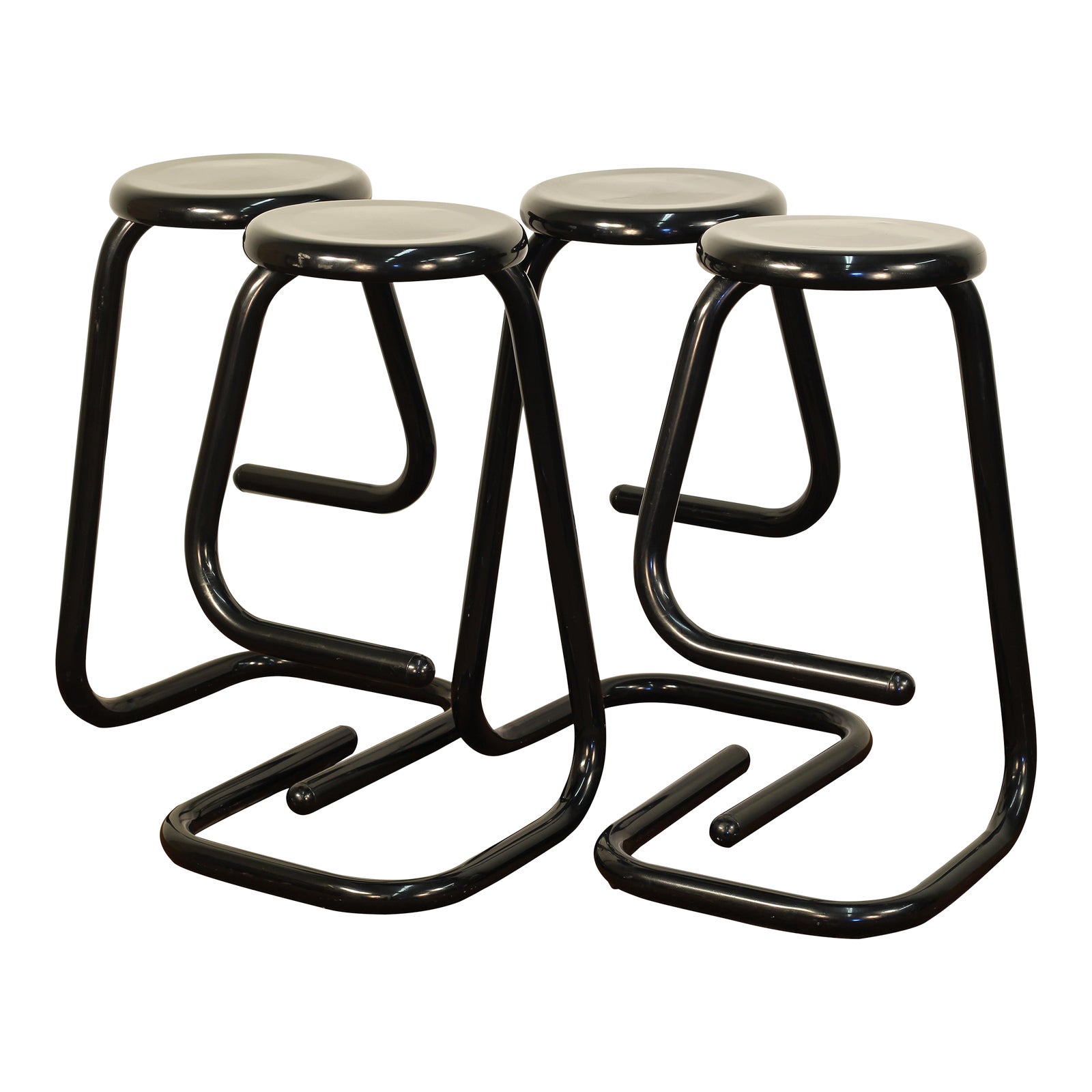 1970s Haworth "Paperclip" K700 Stools by Kinetics - Set of 4 | Chairish