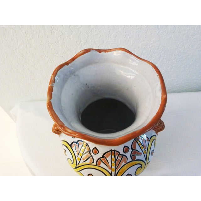 Large Vintage Talavera Pottery Earthtone Vases, a Pair | Chairish