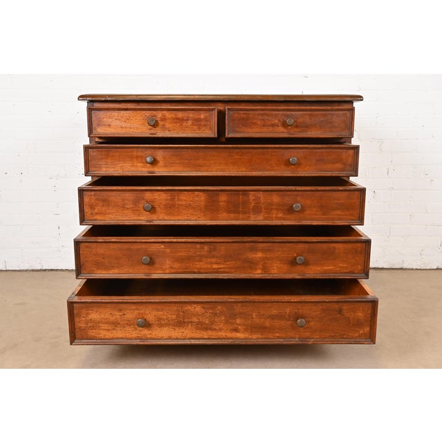 Antique Victorian Walnut Architect's Blueprint Flat File Cabinet or ...