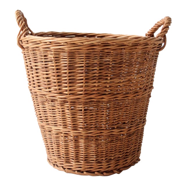 Vintage Wicker Basket | Chairish