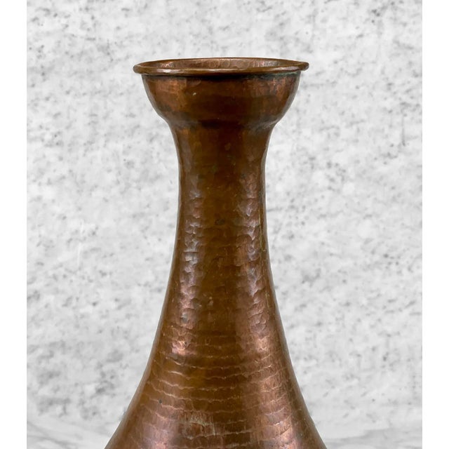 Antique Large Arts & Crafts Hammered Copper Vase | Chairish