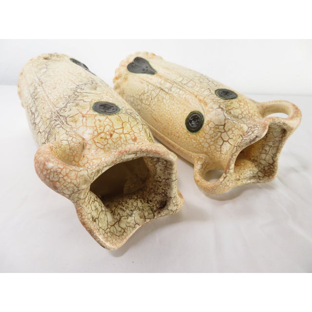 Rare Pair 1920's Art Nouveau Ditmar Urbach "Alienware" Pottery Vases ...