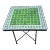 24" Square Mosaic Table, Lime Green and White | Chairish