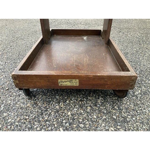 1930s Arts & Crafts Rolling Compactable Serving Trolley With Removable ...