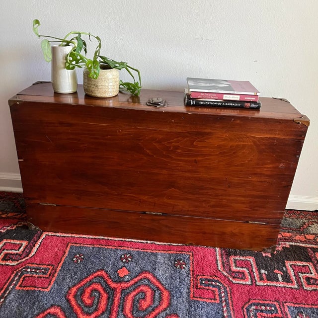 Antique Tool Box Storage Box - Side Table | Chairish