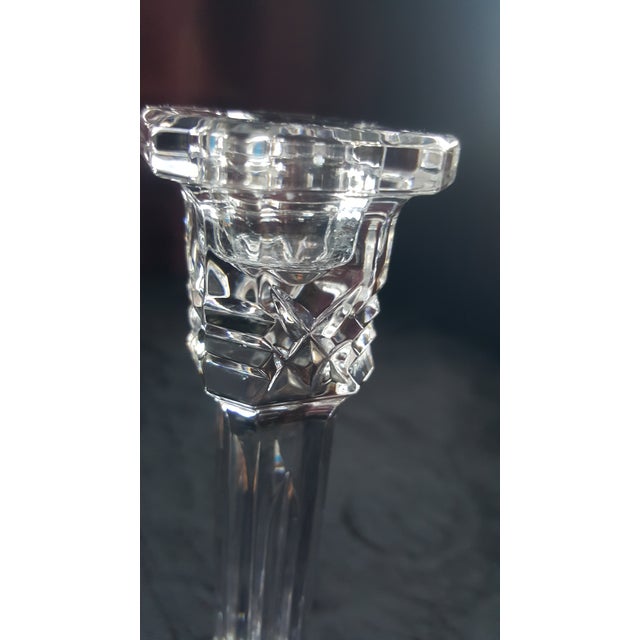 1950s Waterford Crystal Stepped Pillar Candle Stick Pre Lismore | Chairish