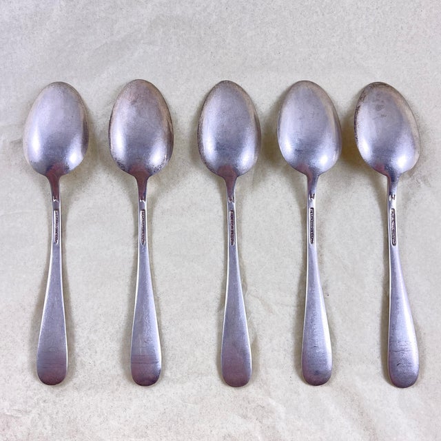 Stieff Rose Pattern Sterling Silver Teaspoons, Set of 5 | Chairish